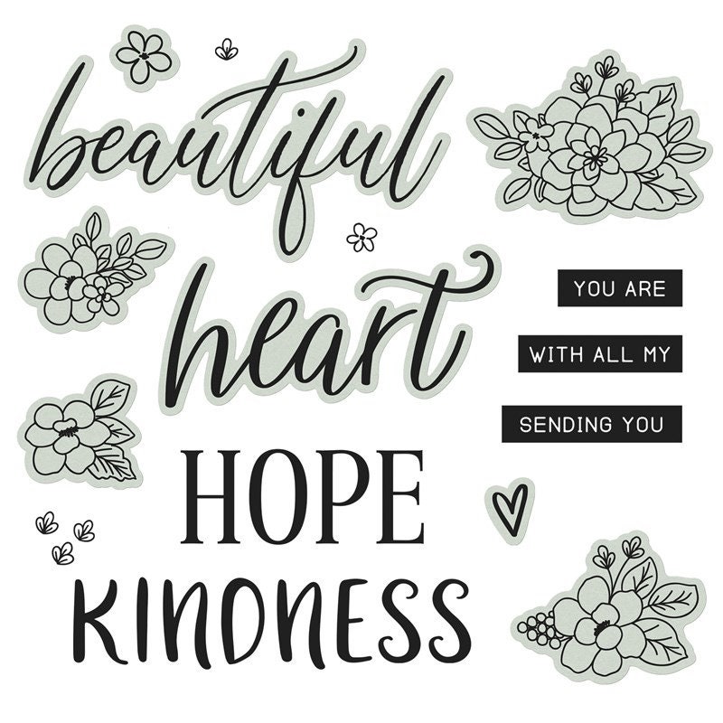 CC5225 - Hope & Kindness Stamp + Thin Cuts - Etsy