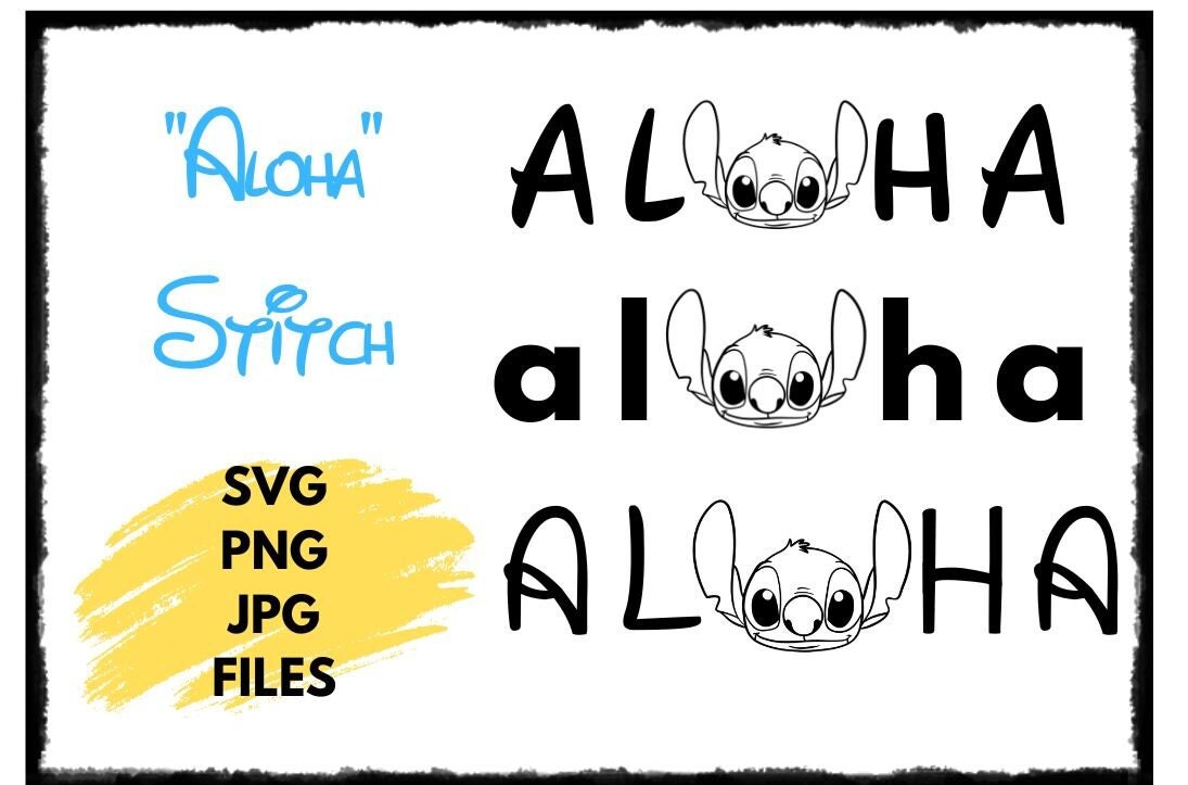 Aloha Stitch Lilo Magic Bundle SVG PNG JPG Cricut Silhouette Cut Files ...