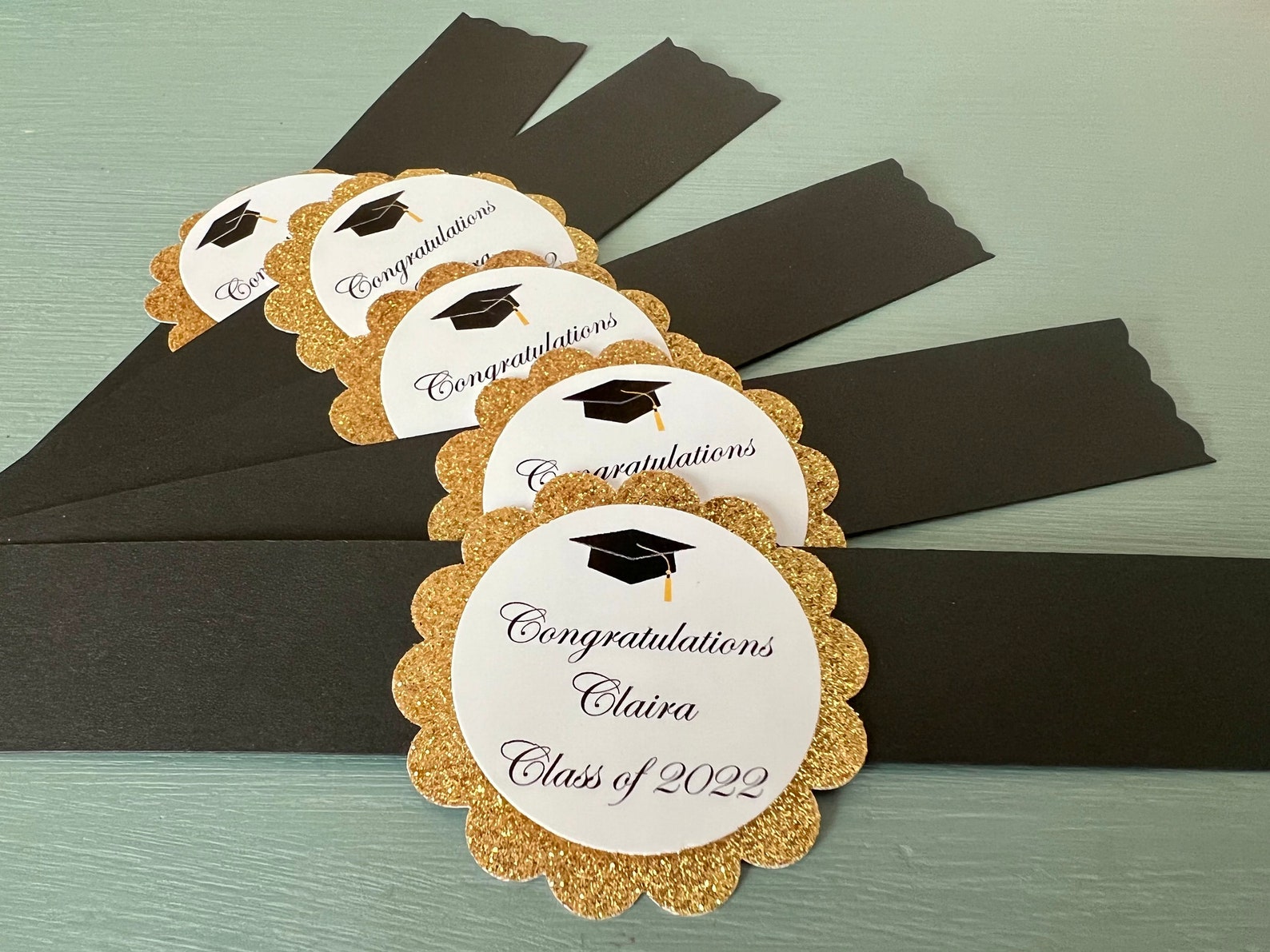 12 Graduation Napkin Rings, PERSONALIZED Napkin Wraps, Graduation ...