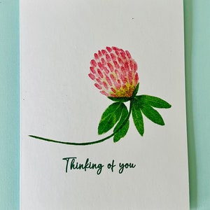 Watercolor Flower Thinking of You Card, Wildflowers Love Card ...