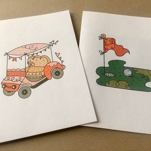 Golf Note Card Set, Personalized Cards for Golfer, Blank Cards for ...