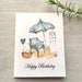 4ct Beach Birthday Card Set, Watercolor Birthday Card Set, Birthday ...