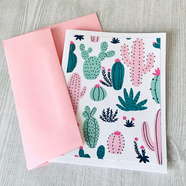 Cactus Note Cards - Etsy