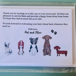 10ct Dog Sitter Personalized Thank You Card Set, Custom Cards ...