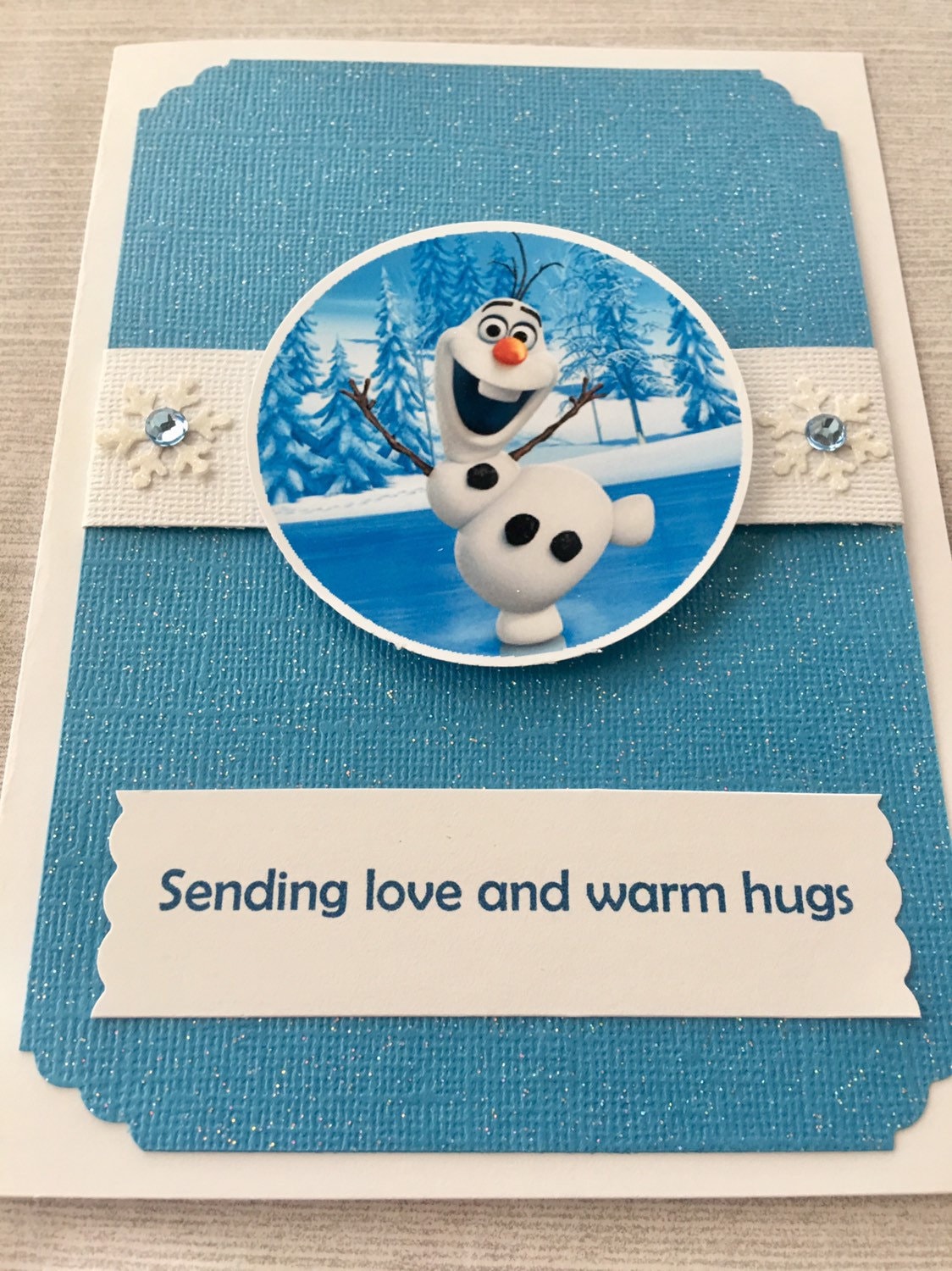 Olaf Birthday Card Free Personalize Frozen Card Snowman | Etsy