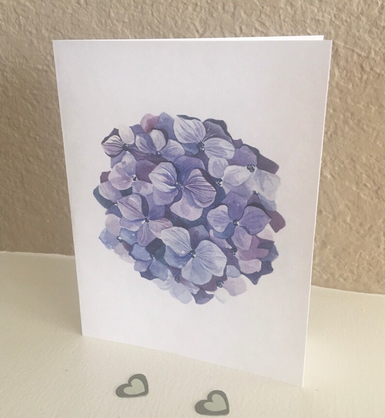 8ct Hydrangeas Card Set Watercolor Hydrangea Cards Blank - Etsy