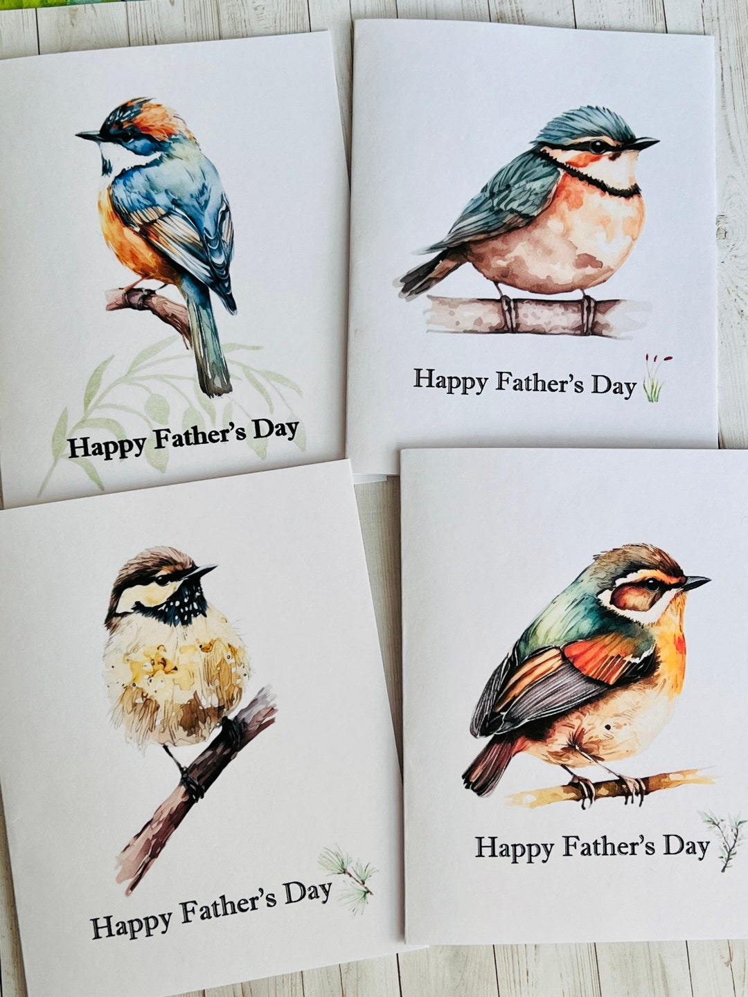 Fathers Day Card Set With Birds, Fathers Day Card Set, Bird Theme ...