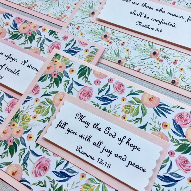 4ct Scripture Card Set Christian Cards Encouragement Cards | Etsy