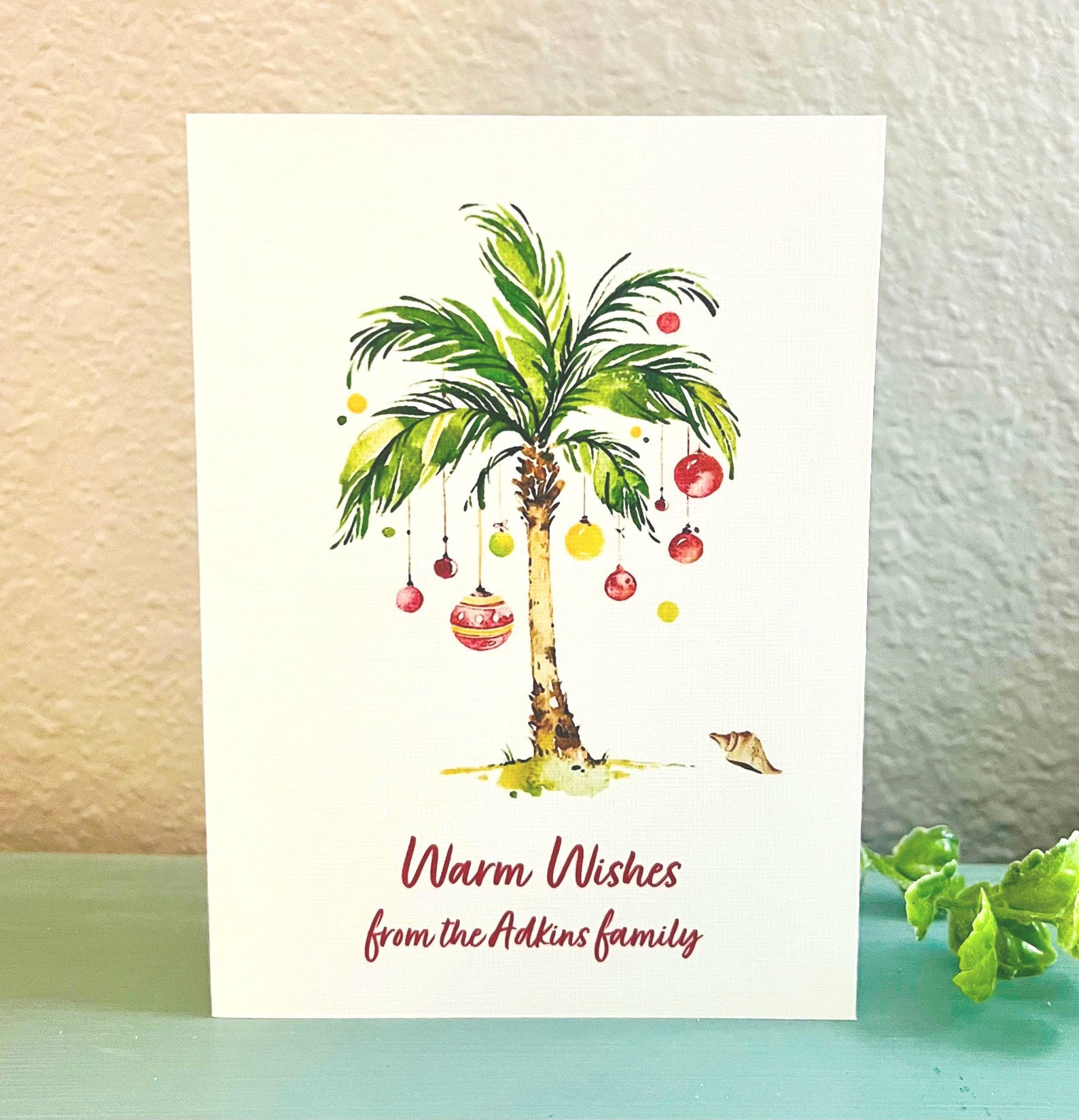 Tropical Christmas Cards, Personalized Christmas Cards, Palm Tree ...