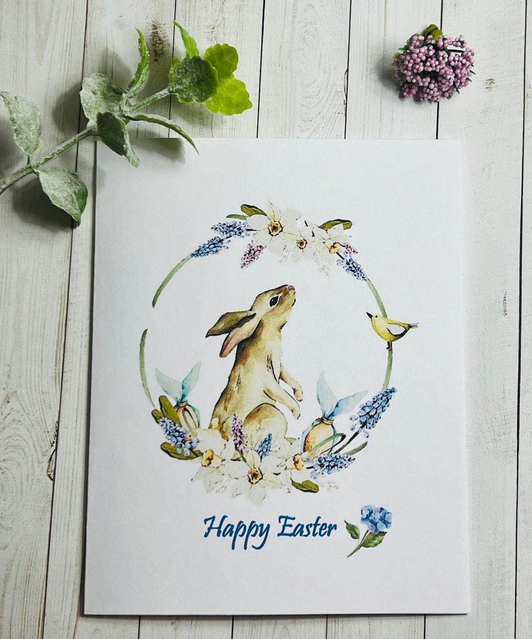 Watercolor Easter Cards, Watercolor Rabbit Card, Spring Card, Easter ...