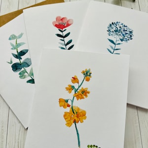 Sympathy Card Set, Watercolor Floral Cards, Encouragement Cards, Single ...