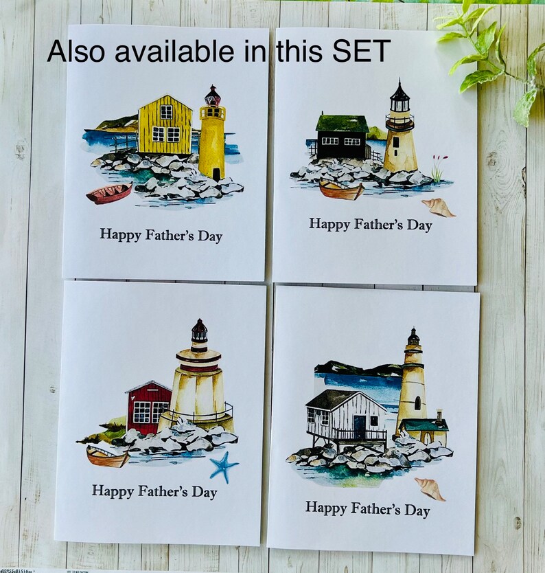 Lighthouse Fathers Day Card Fathers Day Card for Dad - Etsy