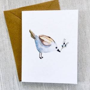 8ct Watercolor Birds Card Assortment, Watercolor Note Cards, Folded ...