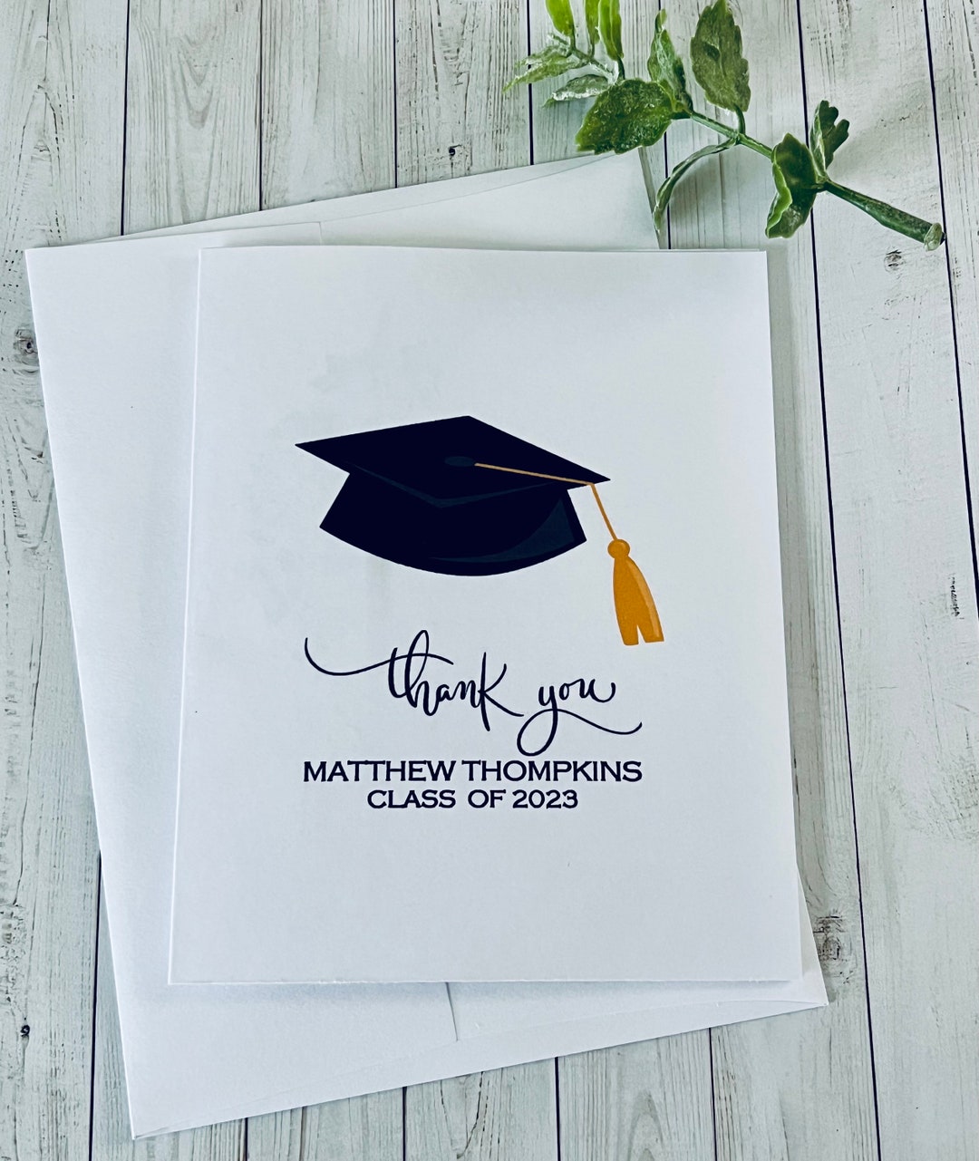 Personalized Graduation Thank You Card, Thank You Card Set, Graduation ...