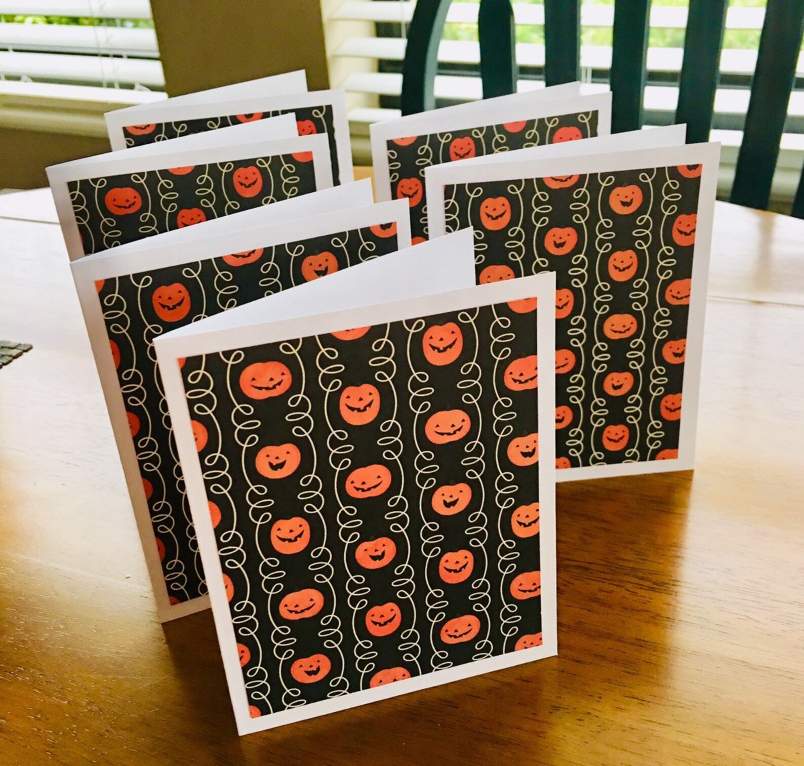 6ct Pumpkins Card Set Fall Notecards Jack-o-lantern Cards - Etsy