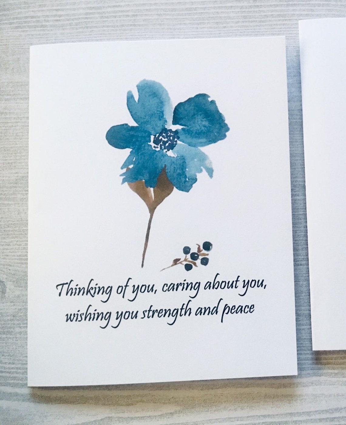 Watercolor Flower Sympathy Card Watercolor Floral Cards | Etsy