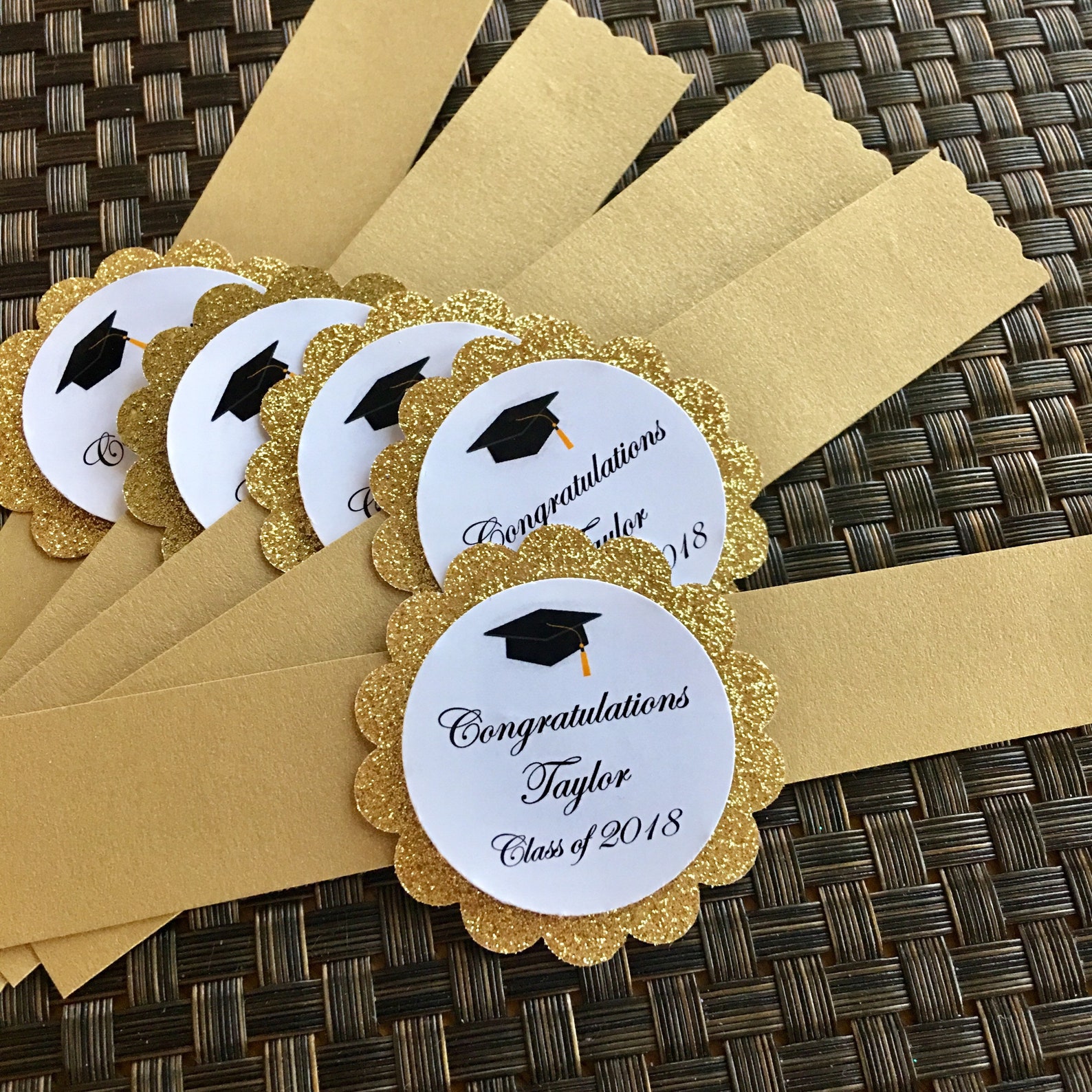 12 Graduation Napkin Rings Graduation Cupcake Toppers - Etsy