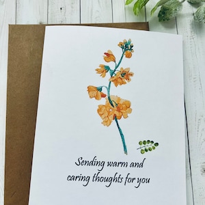 Sympathy Card Set, Watercolor Floral Cards, Encouragement Cards, Single ...