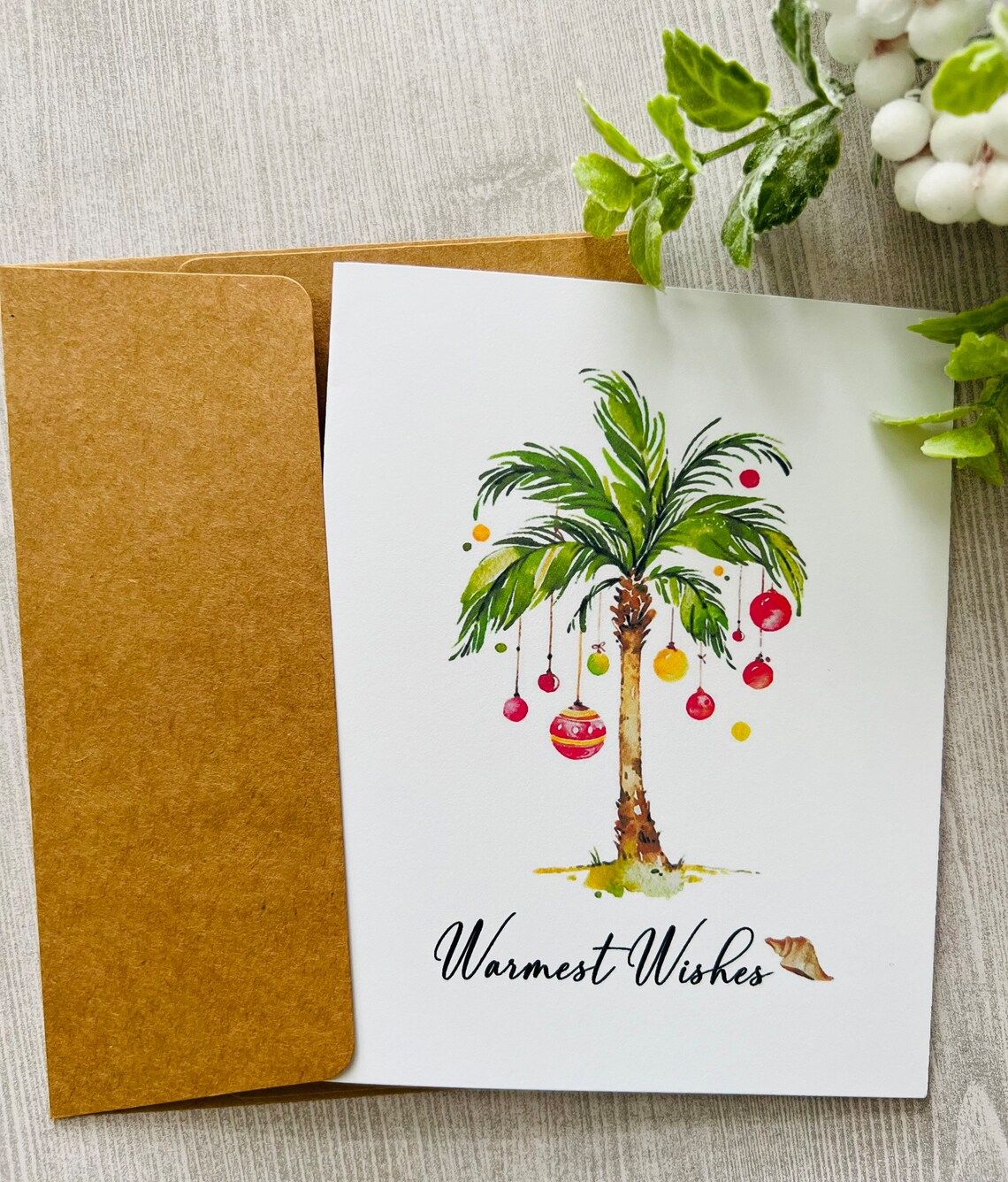 Tropical Christmas Cards Personalized Christmas Cards Palm - Etsy