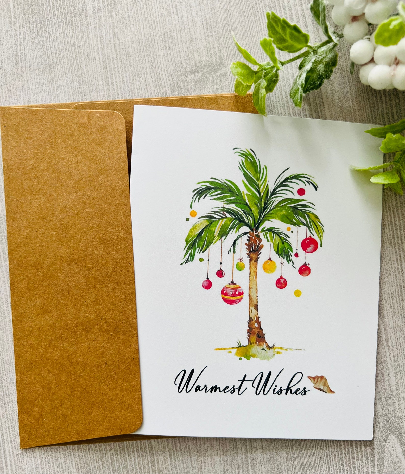 Tropical Christmas Cards Personalized Christmas Cards Palm - Etsy