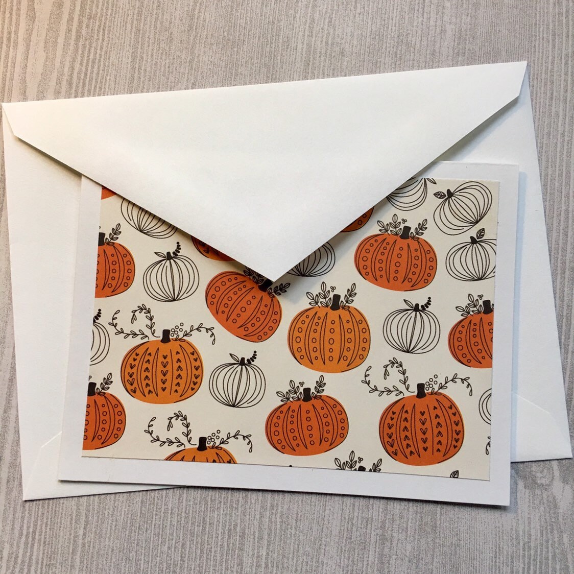 6ct Pumpkins Card Set, Fall Notecards, Fall Cards, Thanksgiving ...