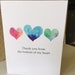 8ct Watercolor Hearts Thank You Cards, Handmade Cards, Personalized ...
