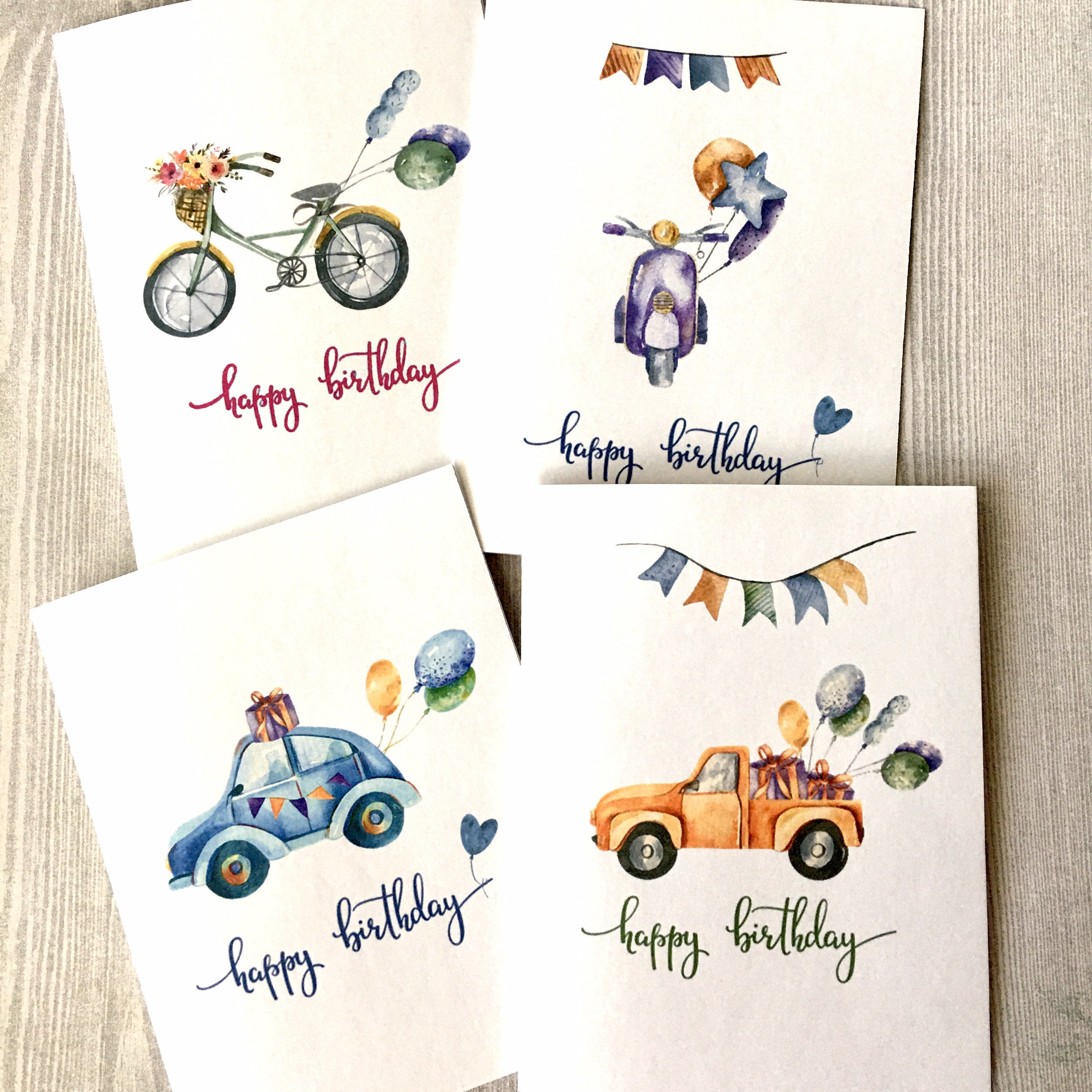 8ct Drive by Birthday Card Set Birthday Card Assortment | Etsy