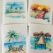 Tropical Card Set, Watercolor Beach Cards, Blank Cards, Beach Note ...