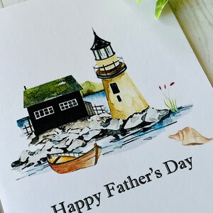 Lighthouse Fathers Day Card, Fathers Day Card for Dad, Lighthouse Theme ...