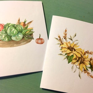 8ct Watercolor Fall Sunflowers Card Set, Set3, Fall Sunflower Cards ...