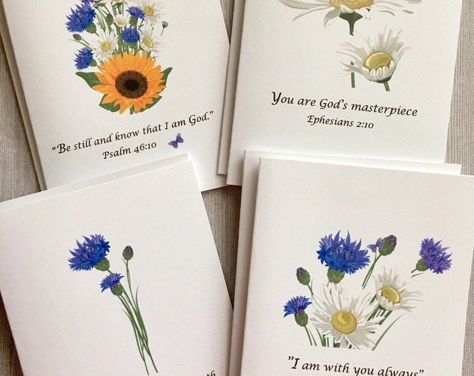8 Ct Scripture Card Set, Encouragement Cards, Thinking of You, Sympathy ...