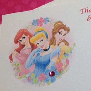 SET of 10 Disney Princess PRINTED Thank You Cards, Personalized ...