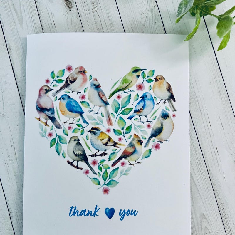 Bird Thank You - Etsy