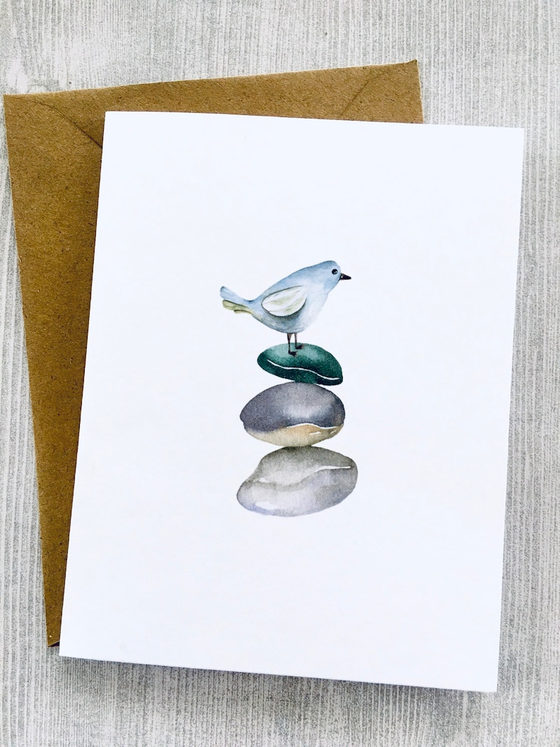 8ct Watercolor Birds Card Assortment, Watercolor Note Cards, Folded ...