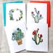 8ct Cactus Card Set, Folded Note Cards, Blank Cards, Blooming Cactus ...