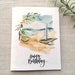 4ct Beach Birthday Card Set, Watercolor Birthday Card Set, Birthday ...