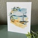 8ct Beach Theme Card Set, Watercolor Beach Cards, Blank Cards, Beach ...