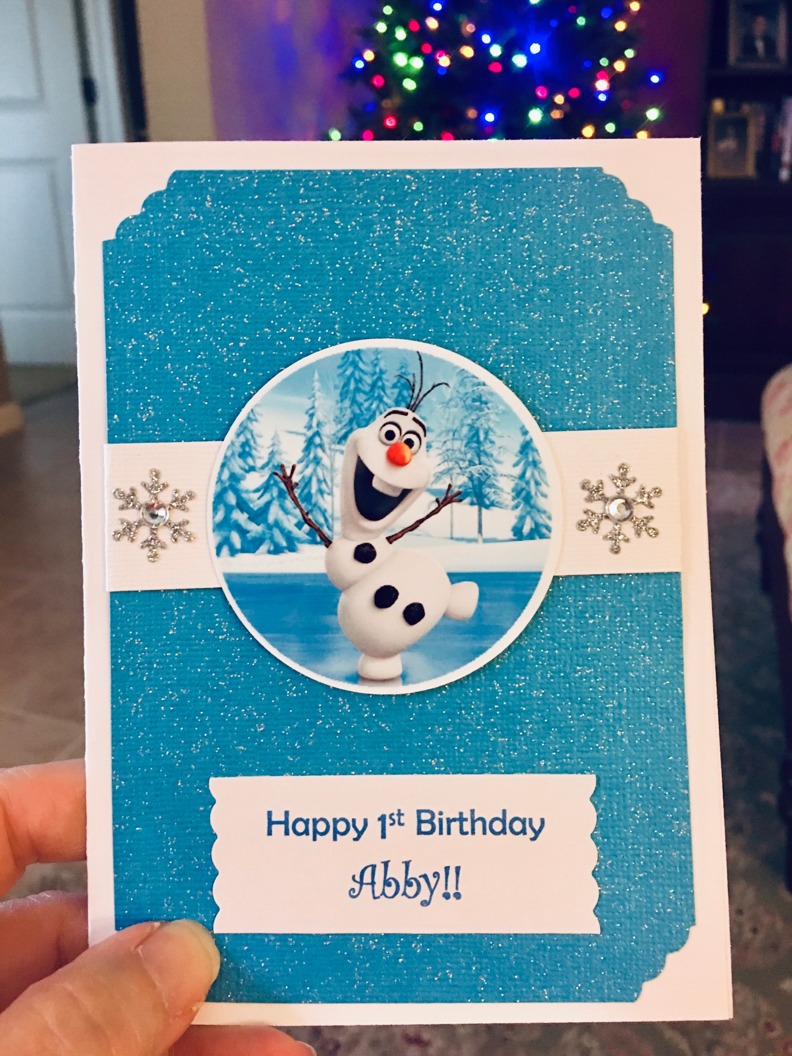 Olaf Birthday Card Free Personalize Frozen Card Snowman | Etsy