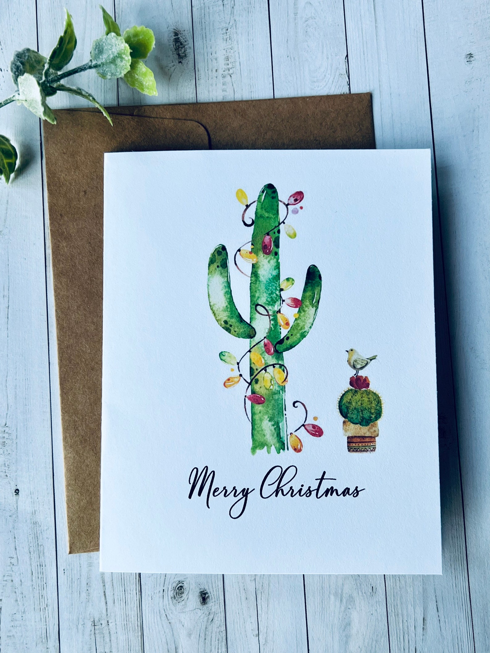 Cactus Christmas Cards, Personalized Christmas Cards, Southwest ...