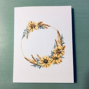 8ct Watercolor Fall Sunflowers Card Set, Set3, Fall Sunflower Cards ...