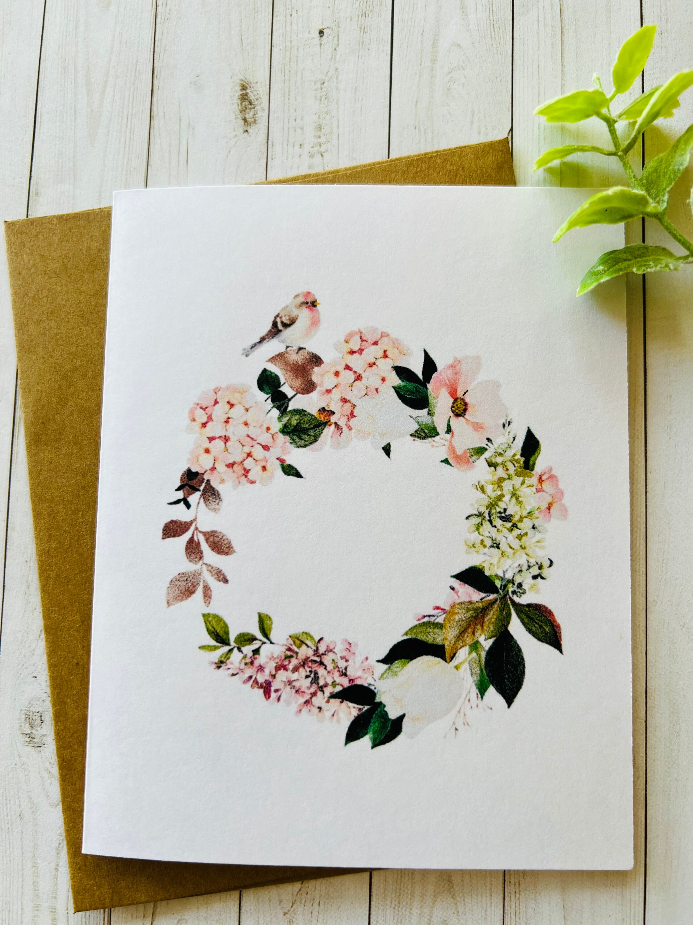 Watercolor Flowers With Bird, Set2, Note Card Assortment, Floral Card ...