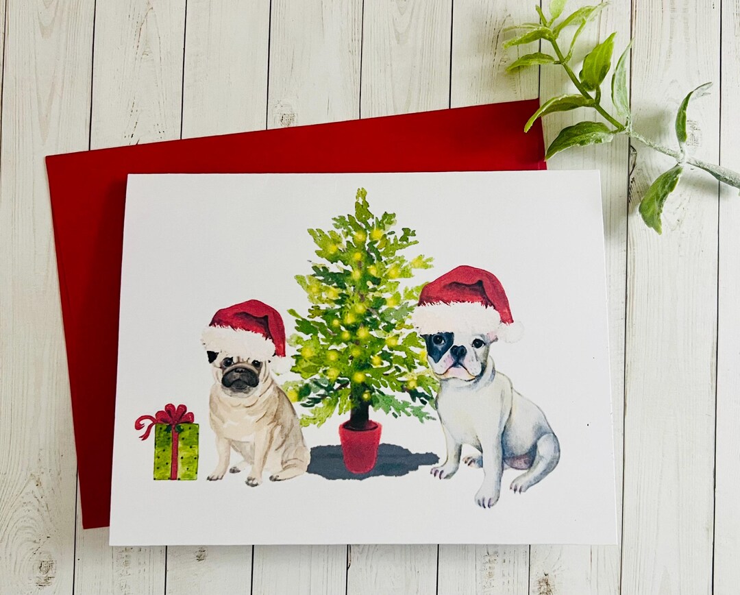 French Bulldog Christmas Cards, Personalized Christmas Cards, Dog ...
