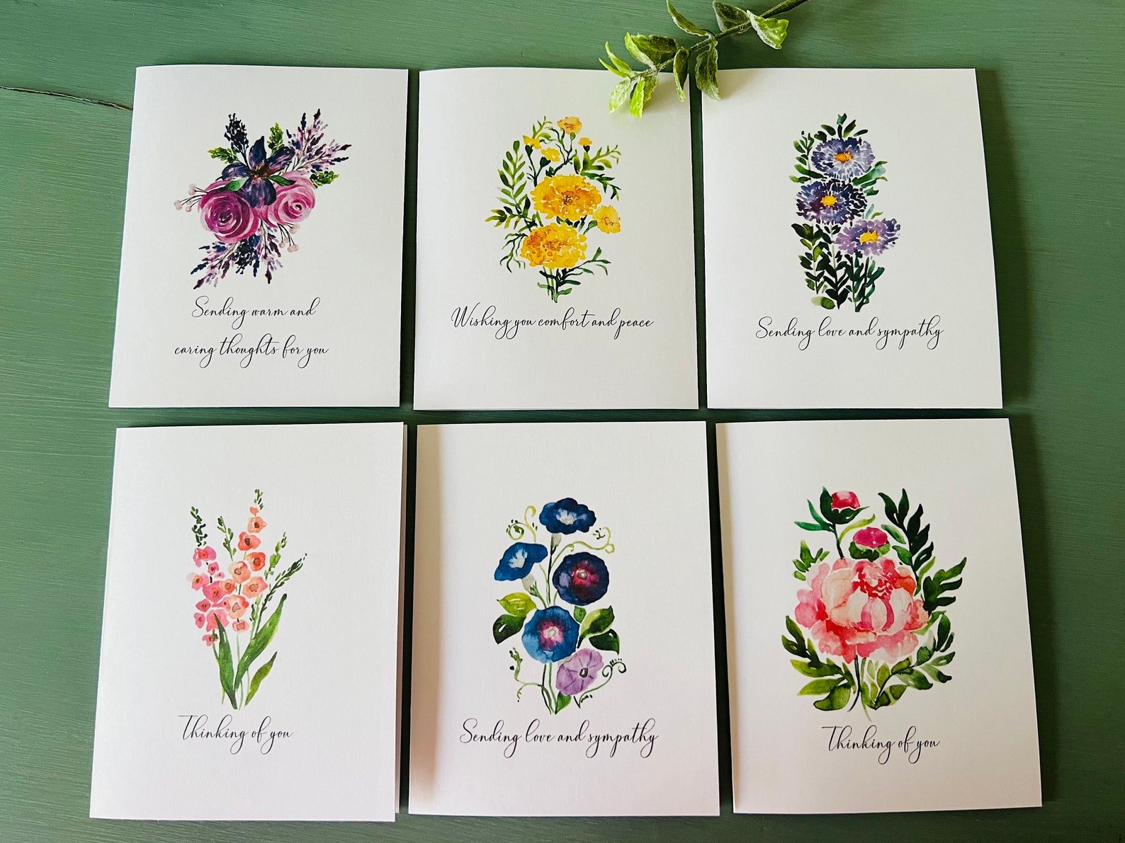 Watercolor Encouragement Cards Florals Card Assortment - Etsy