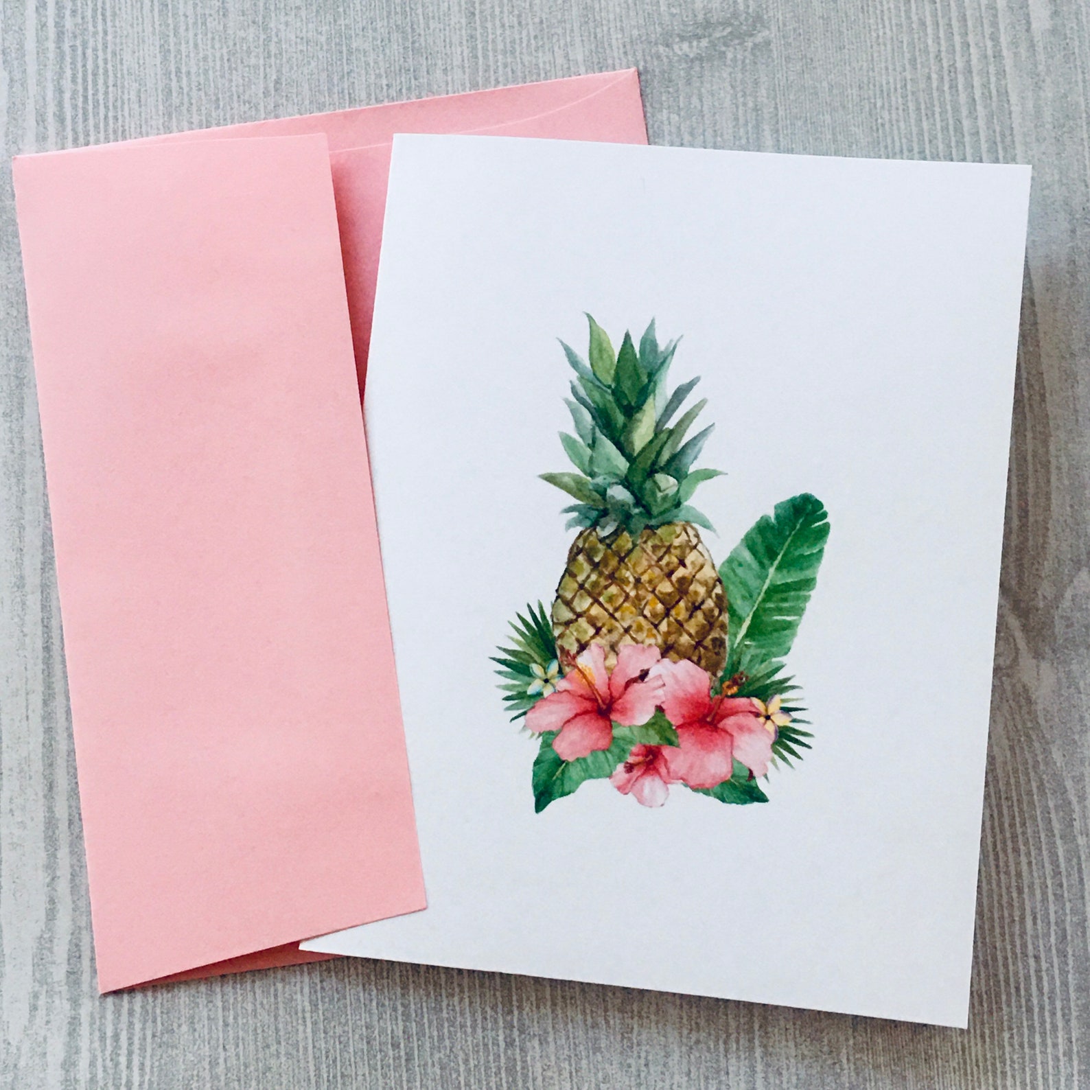 8ct Tropical Note Card Set Watercolor Cards Summer Card Set | Etsy
