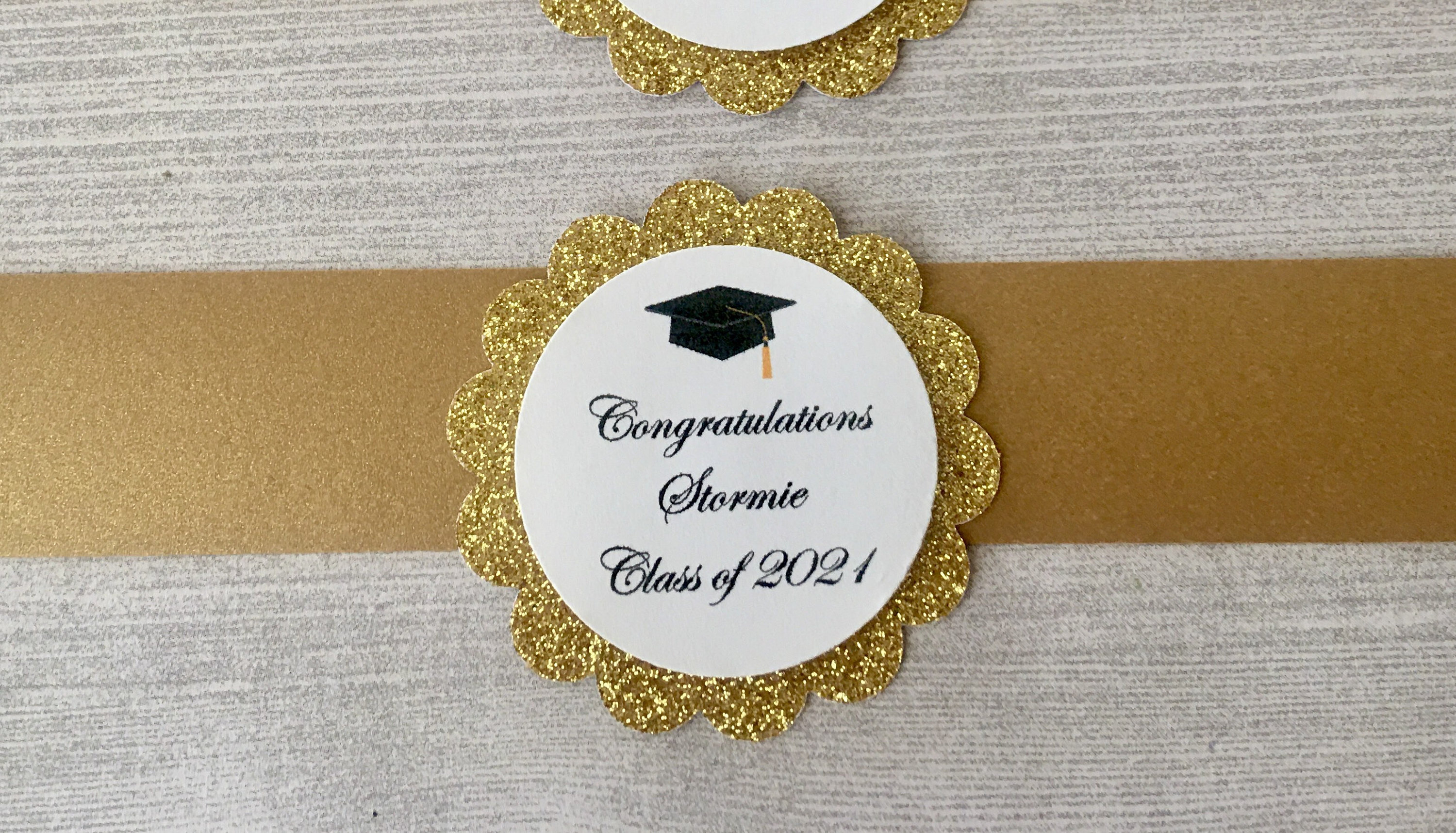 12 Graduation Napkin Rings, Graduation Cupcake Toppers, Customizable ...