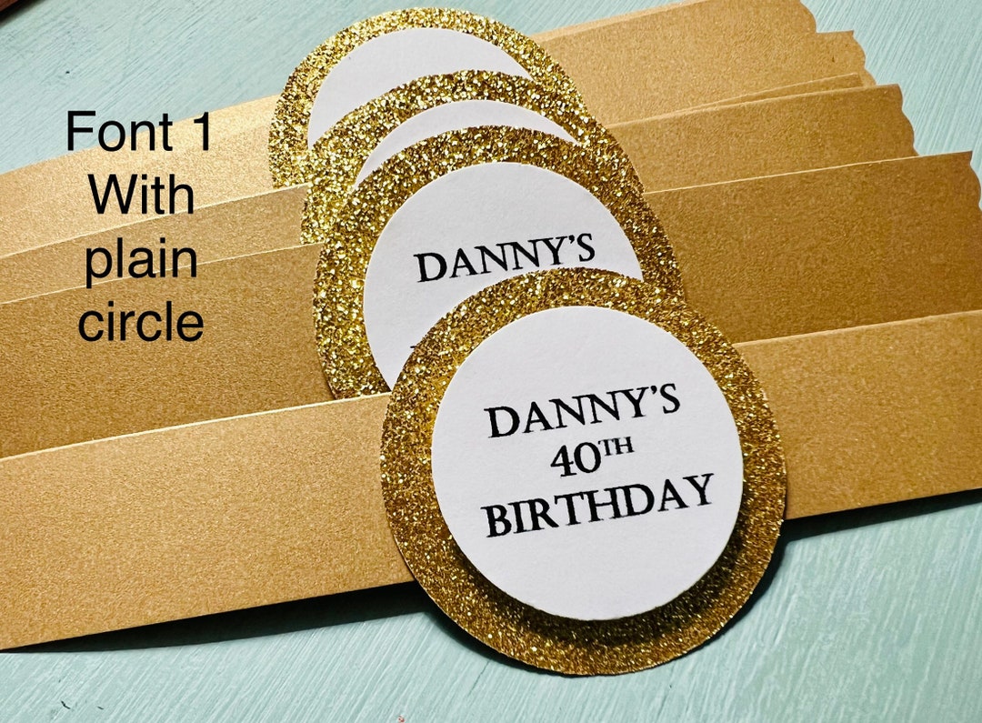 Gold Glitter Napkin Rings, Personalized Napkin Rings, Anniversary ...