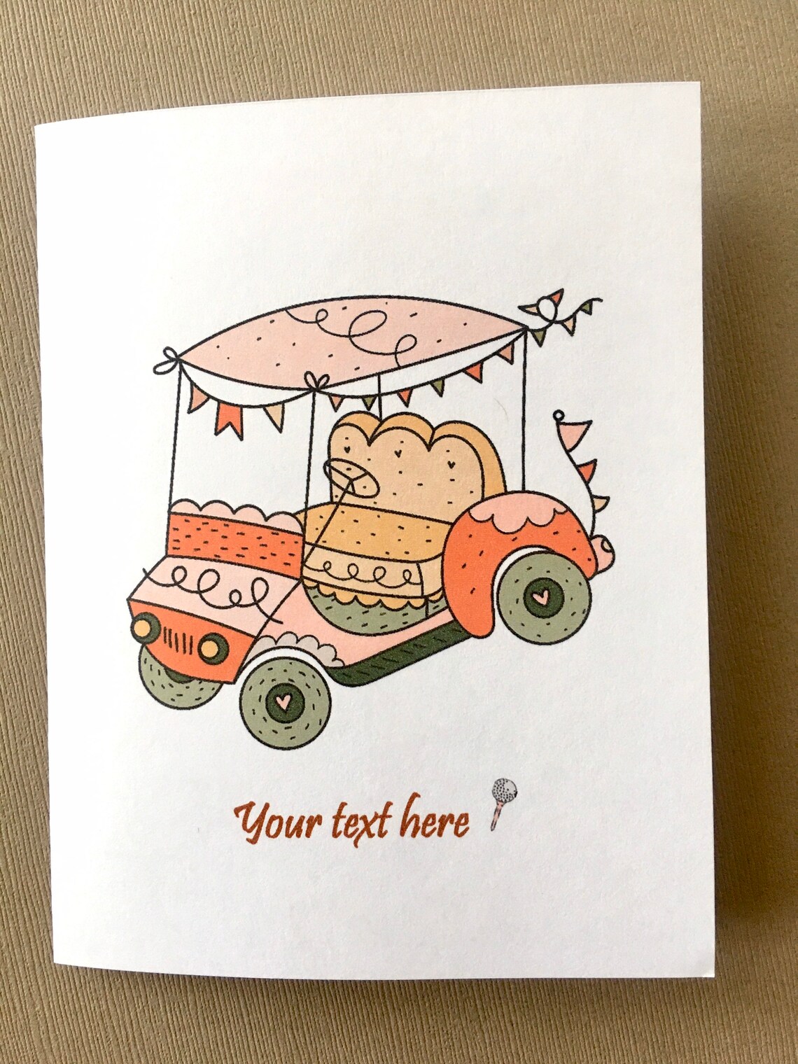 Golf Birthday Card, Personalized Card for Golfer, Thinking of You for ...