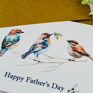 Fathers Day Card With Birds, Fathers Day Card With Bird Theme, Card ...