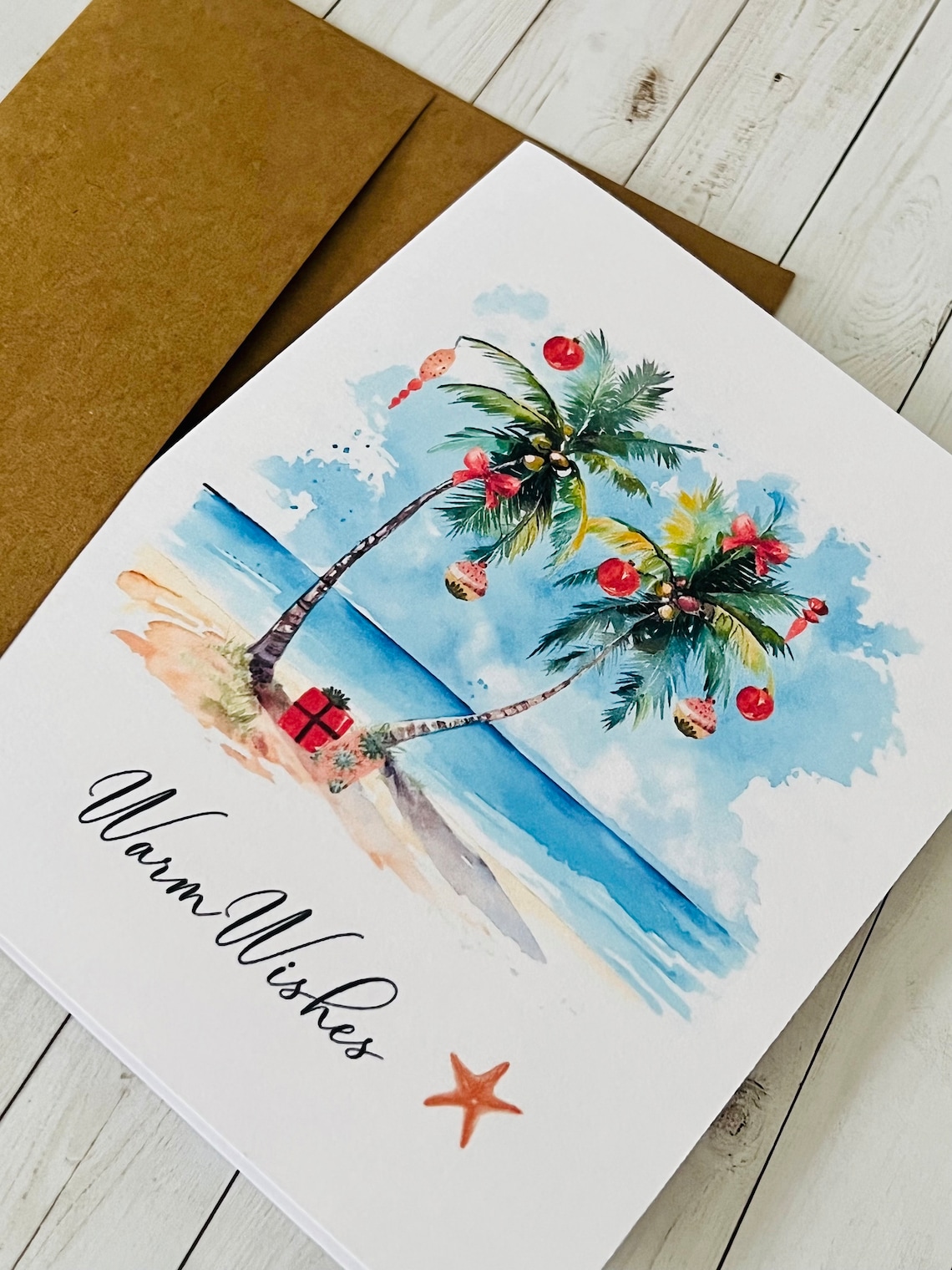 Tropical Christmas Cards, Personalized Christmas Cards, Palm Tree ...
