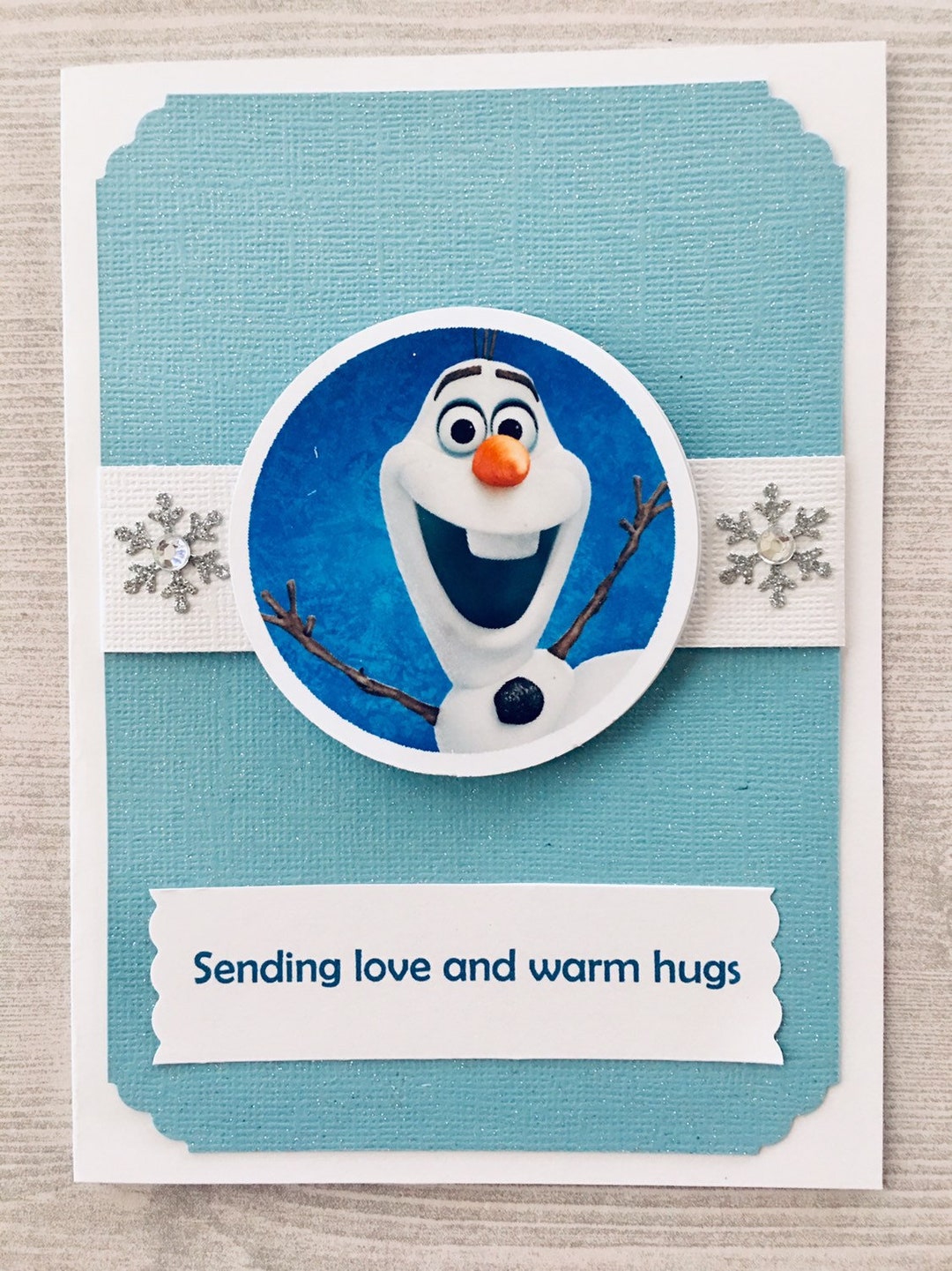 Olaf Inspired Birthday Card, Free Personalize, Frozen Card, Snowman ...